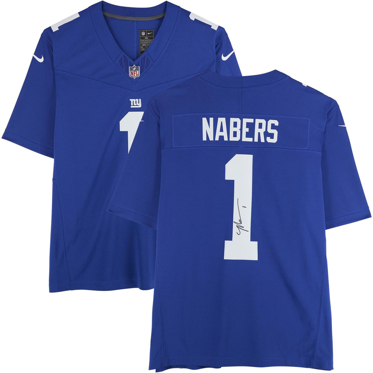 Malik Nabers Signed New York Giants Nike FUSE Limited Jersey Fanatics - Sports Integrity