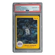 Magic Johnson Signed LA Lakers 1986 Star #7 Trading Card PSA/DNA Gem MT ...