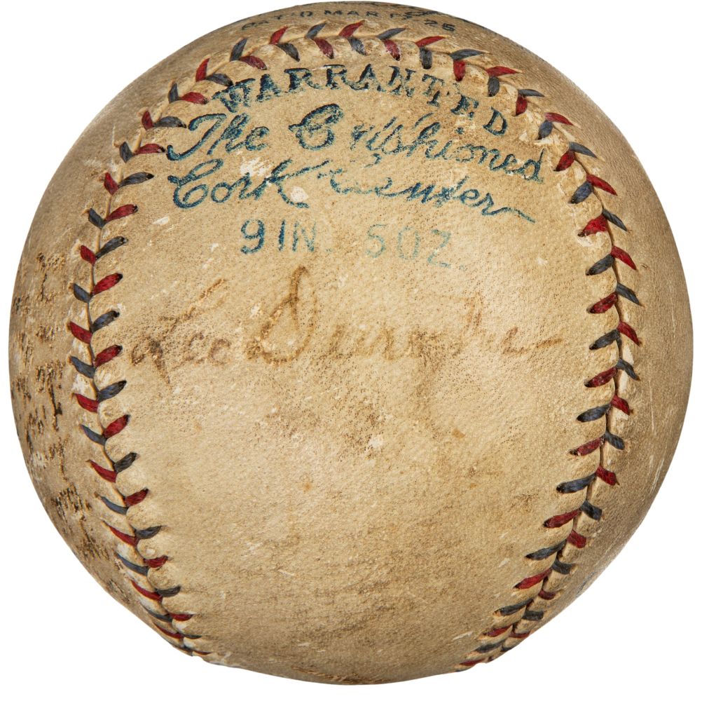 Babe Ruth New York Yankees Signed 1928 1st Home Run Baseball PSA+BAS ...