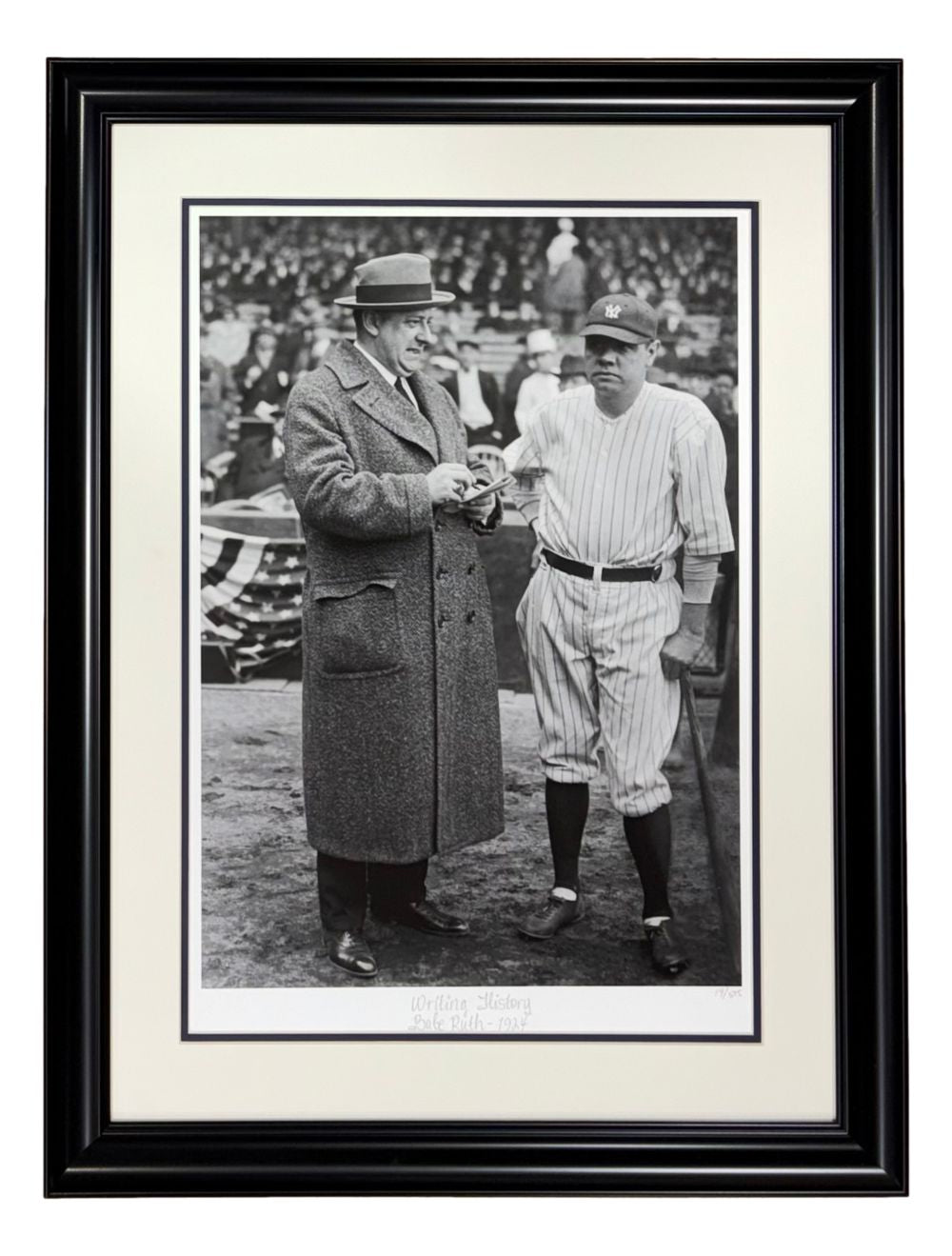 Babe Ruth New York Yankees Framed Writing History Historical Archive ...