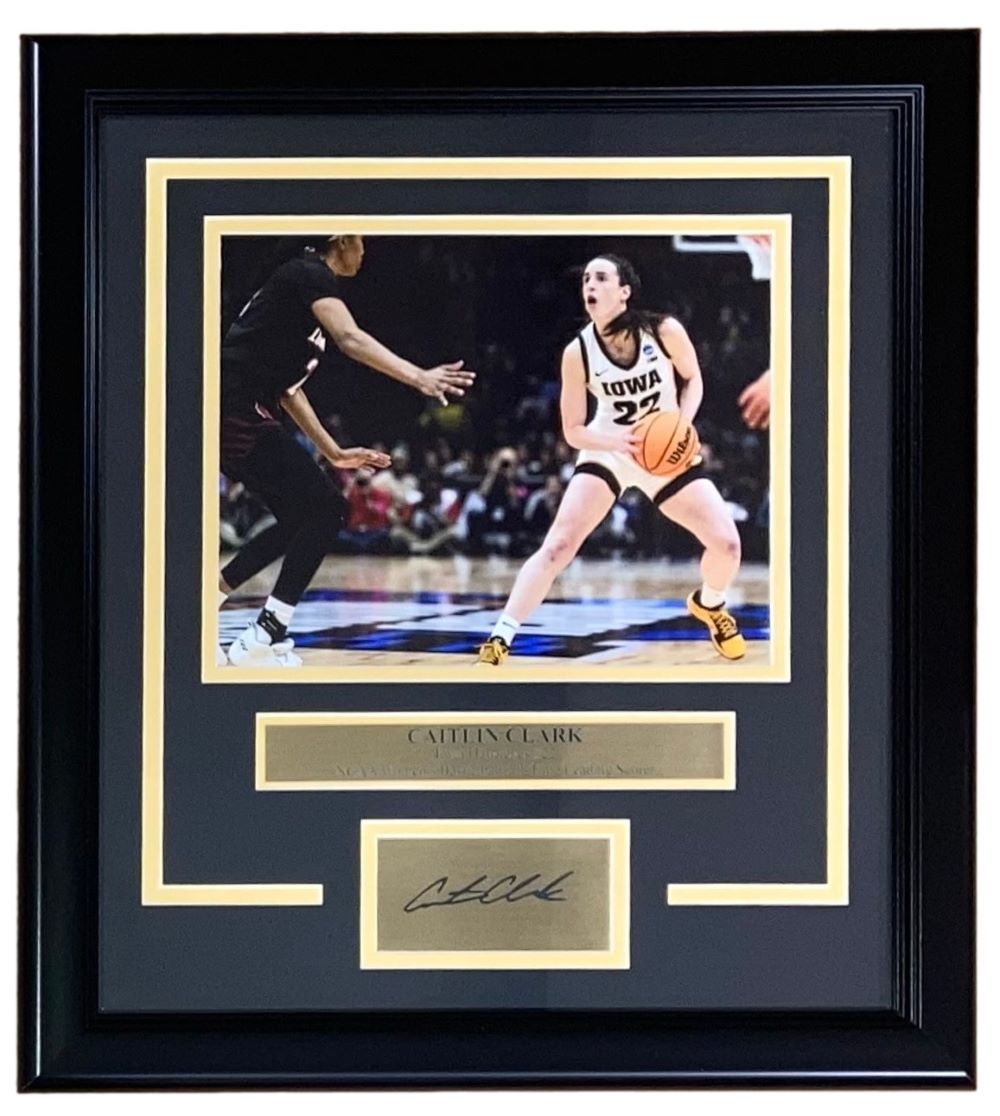 Caitlin Clark Frame 8x10 Iowa Hawkeyes White Jersey Photo w/ Laser Eng ...