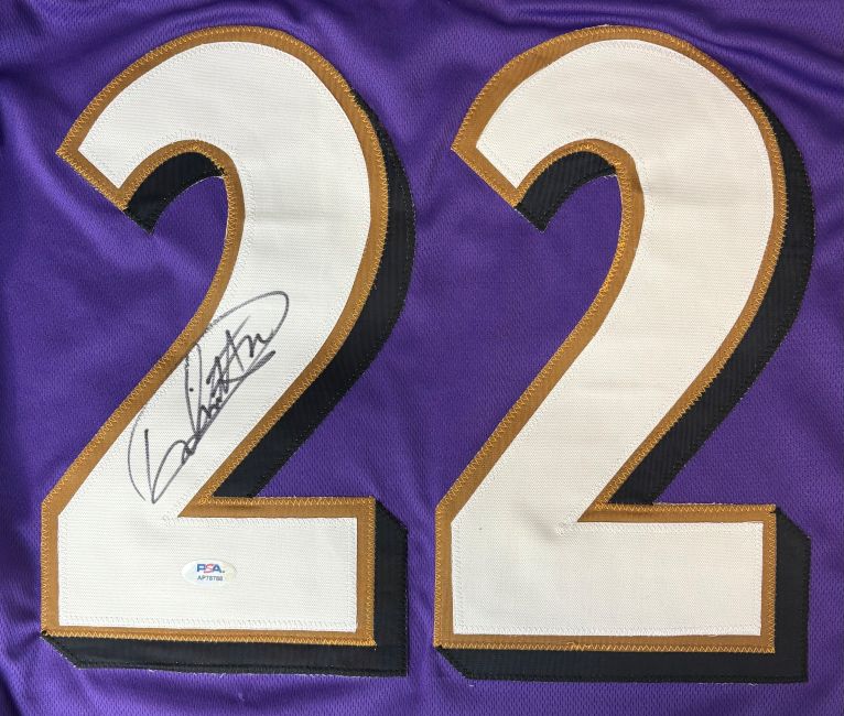 Derrick Henry Baltimore Signed Purple Pro-Cut Football Jersey PSA/DNA ...
