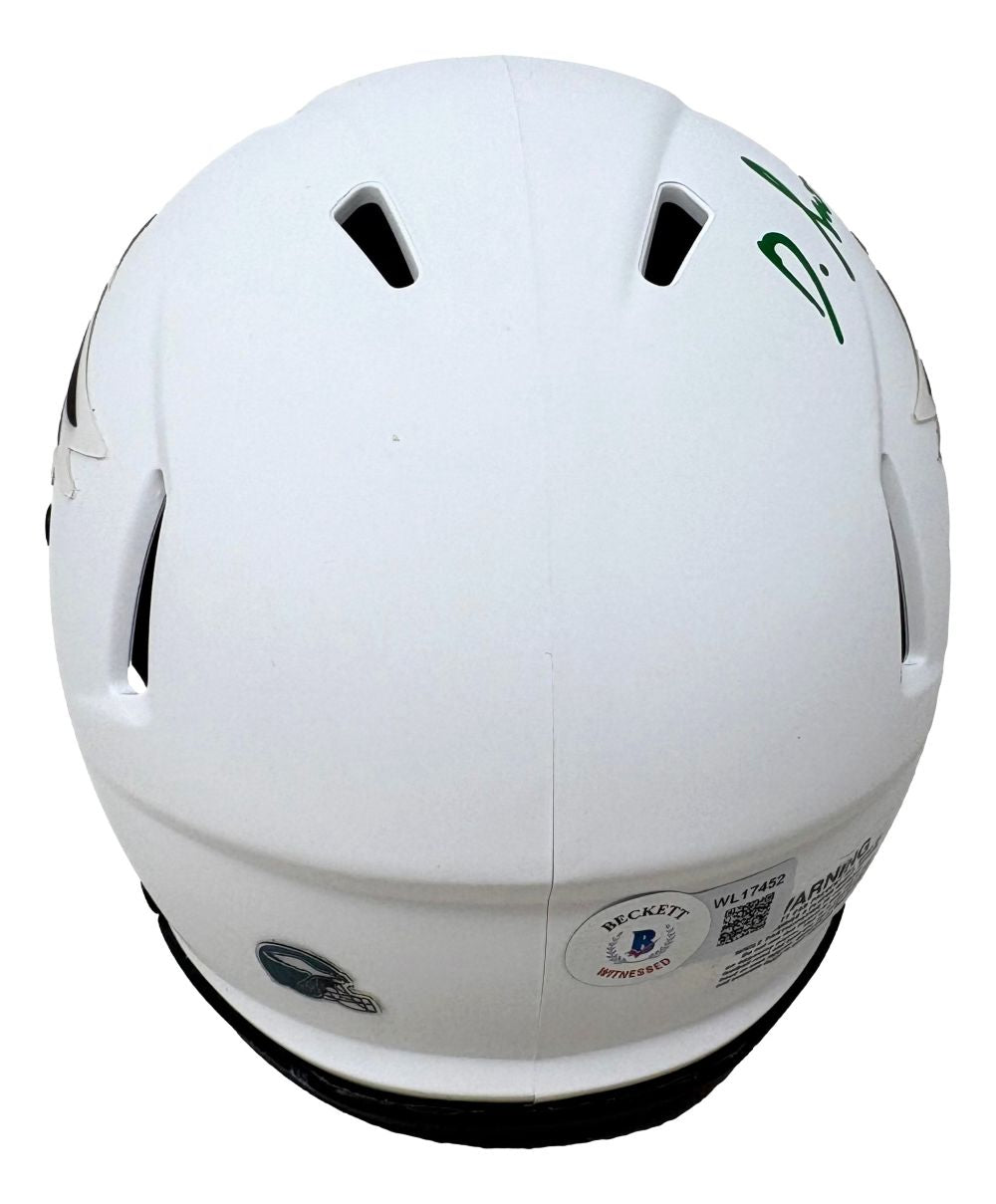Devonta Smith Signed Philadelphia Eagles Lunar Eclipse Mini Speed Helm ...