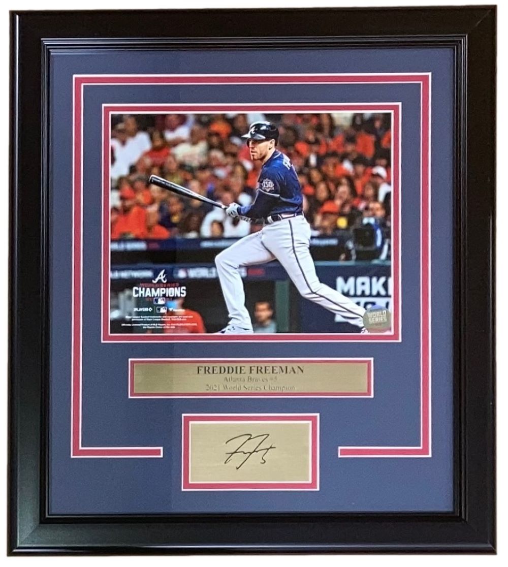 Freddie Freeman Framed 8x10 Atlanta Braves Photo w/ Laser Engraved ...