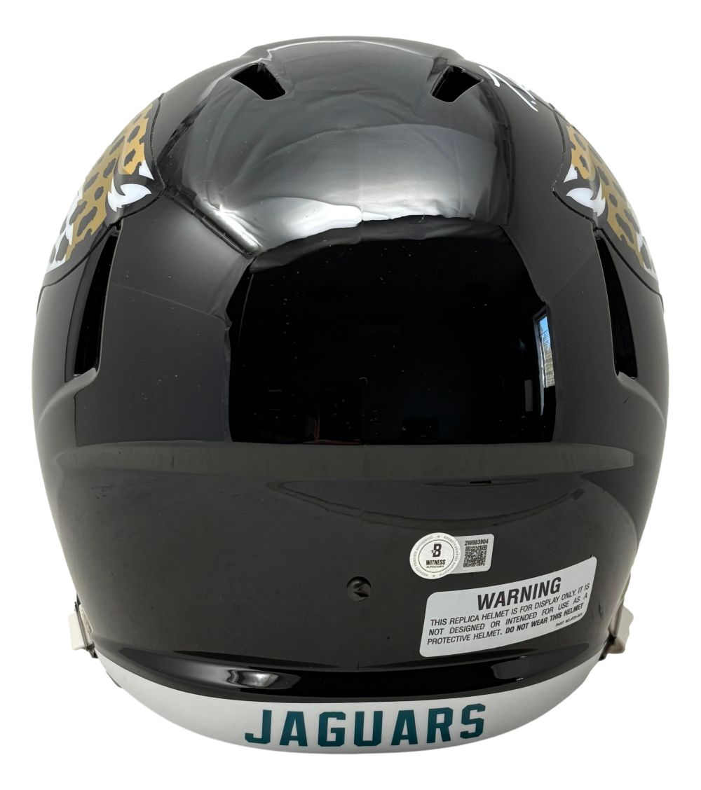 Travis Hunter Signed Jacksonville Jaguars FS Speed Replica Helmet BAS w ...