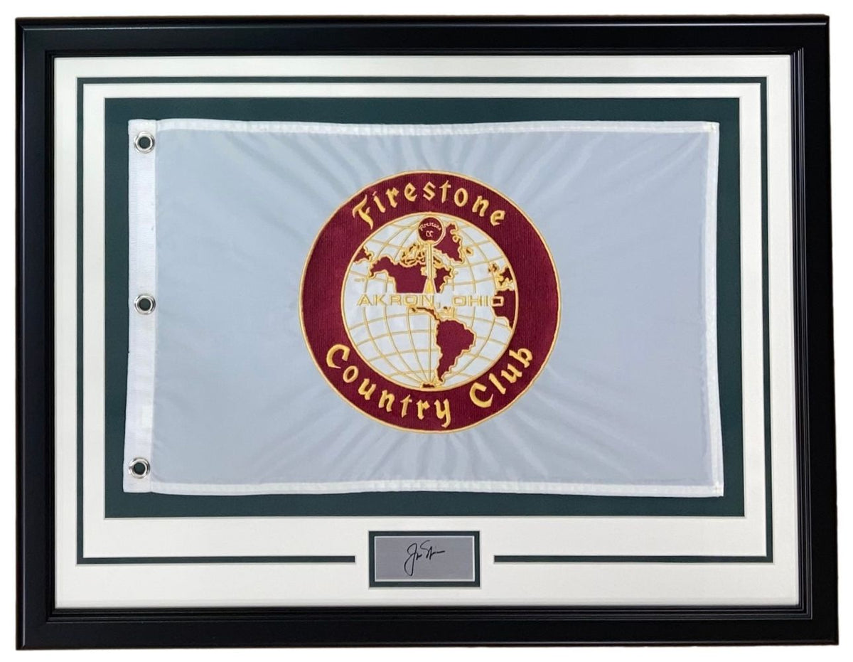 Jack Nicklaus Framed Bridgestone Country Club Flag w/ Laser Engraved ...