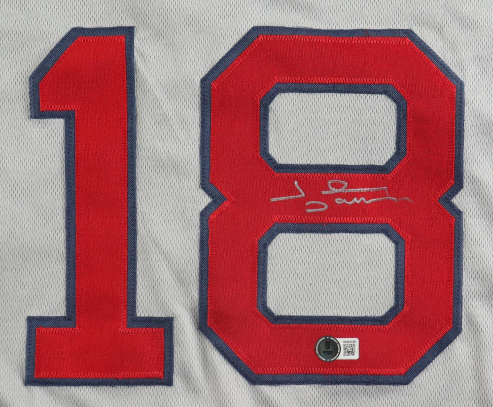 Johnny Damon Boston Signed Gray Baseball Jersey BAS – Sports Integrity