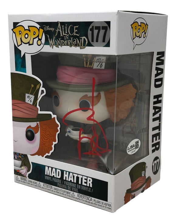 Johnny Depp Signed Alice In Wonderland Funko Pop #177 JSA – Sports ...