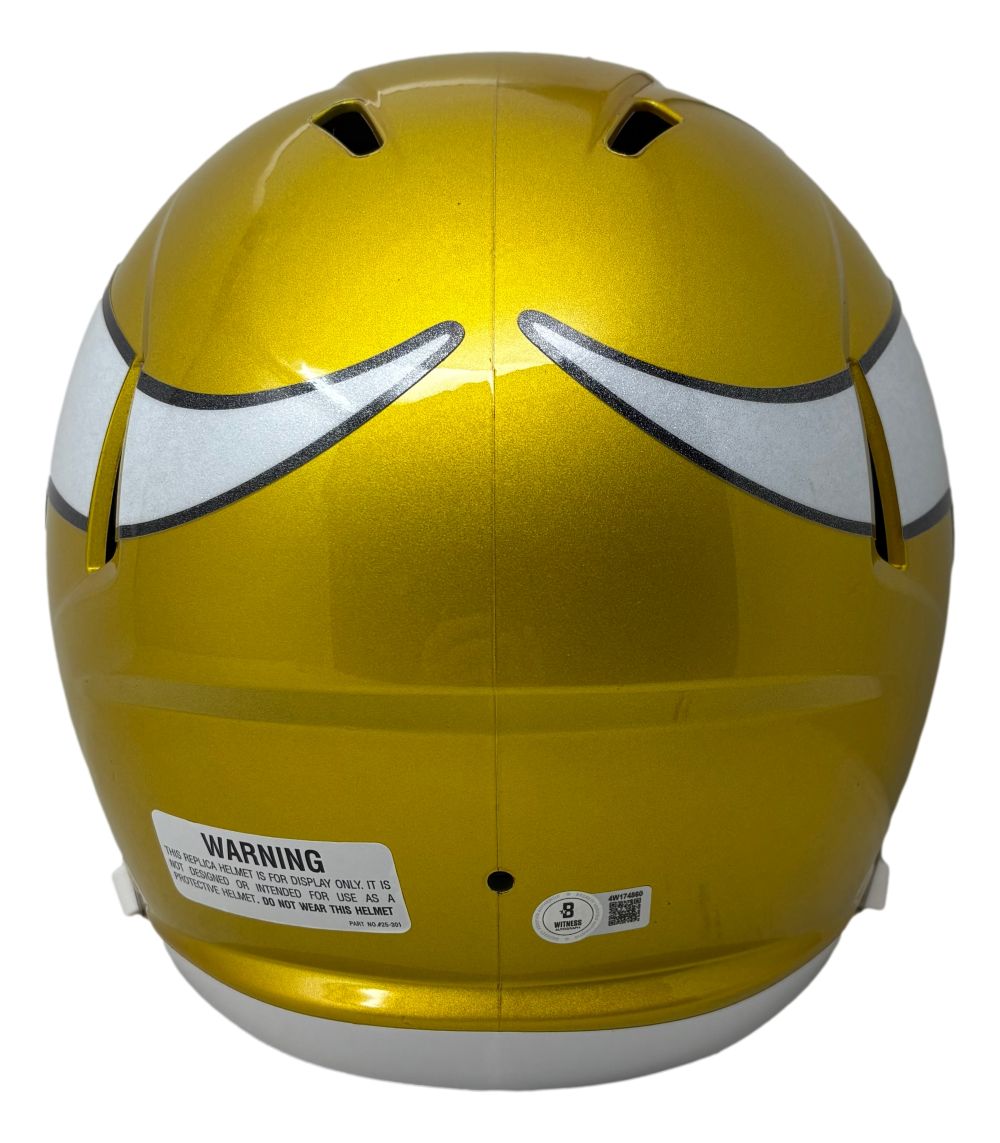 Justin Jefferson Signed Minnesota Vikings FS Flash Replica Speed Helmet ...