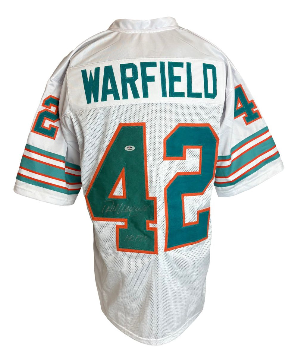 Paul Warfield Miami Signed White Football Jersey HOF 83 PSA/DNA ...