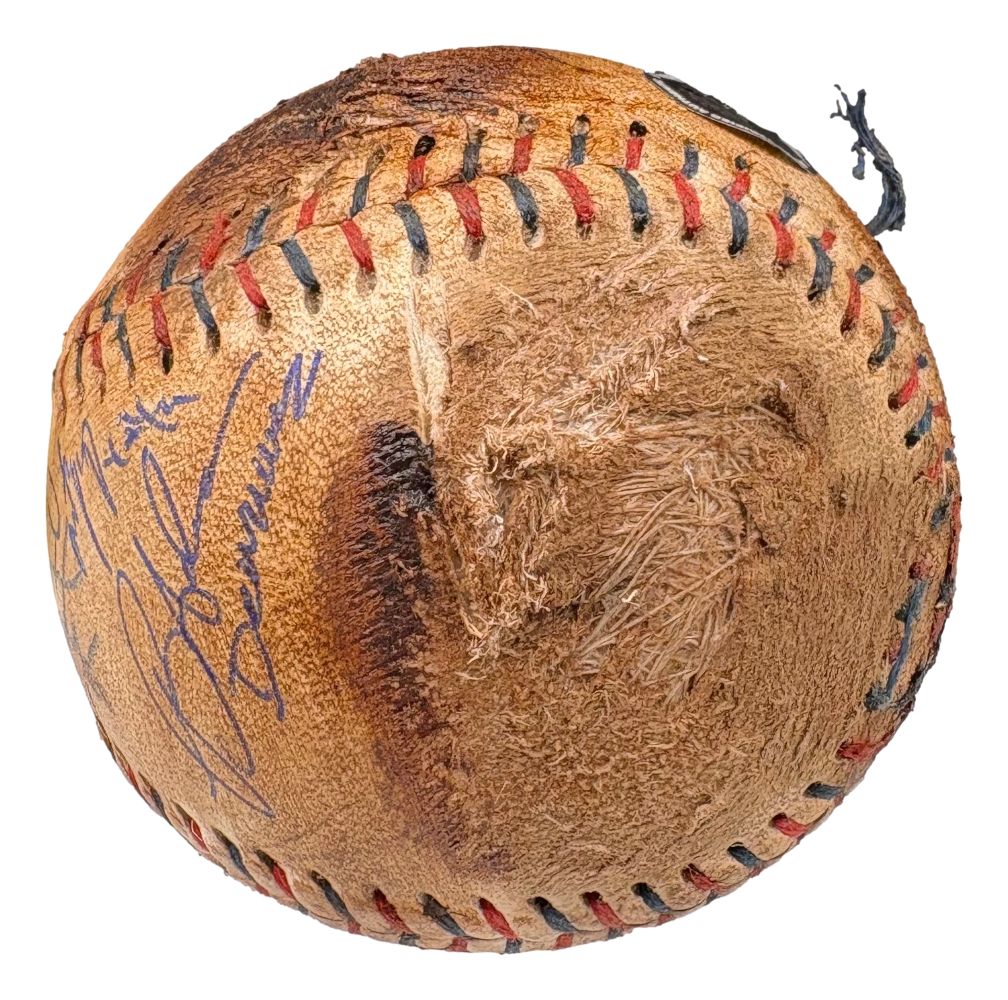 The Sandlot Cast (8) Signed Baseball w/ Facsimile Babe Ruth Autograph ...