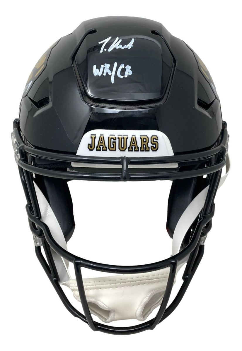 Travis Hunter Signed Jaguars Full Size Authentic SpeedFlex Helmet WR/C ...