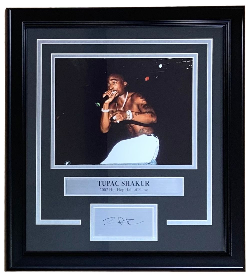 Tupac Shakur Framed 8x10 Concert Photo w/ Laser Engraved Signature ...