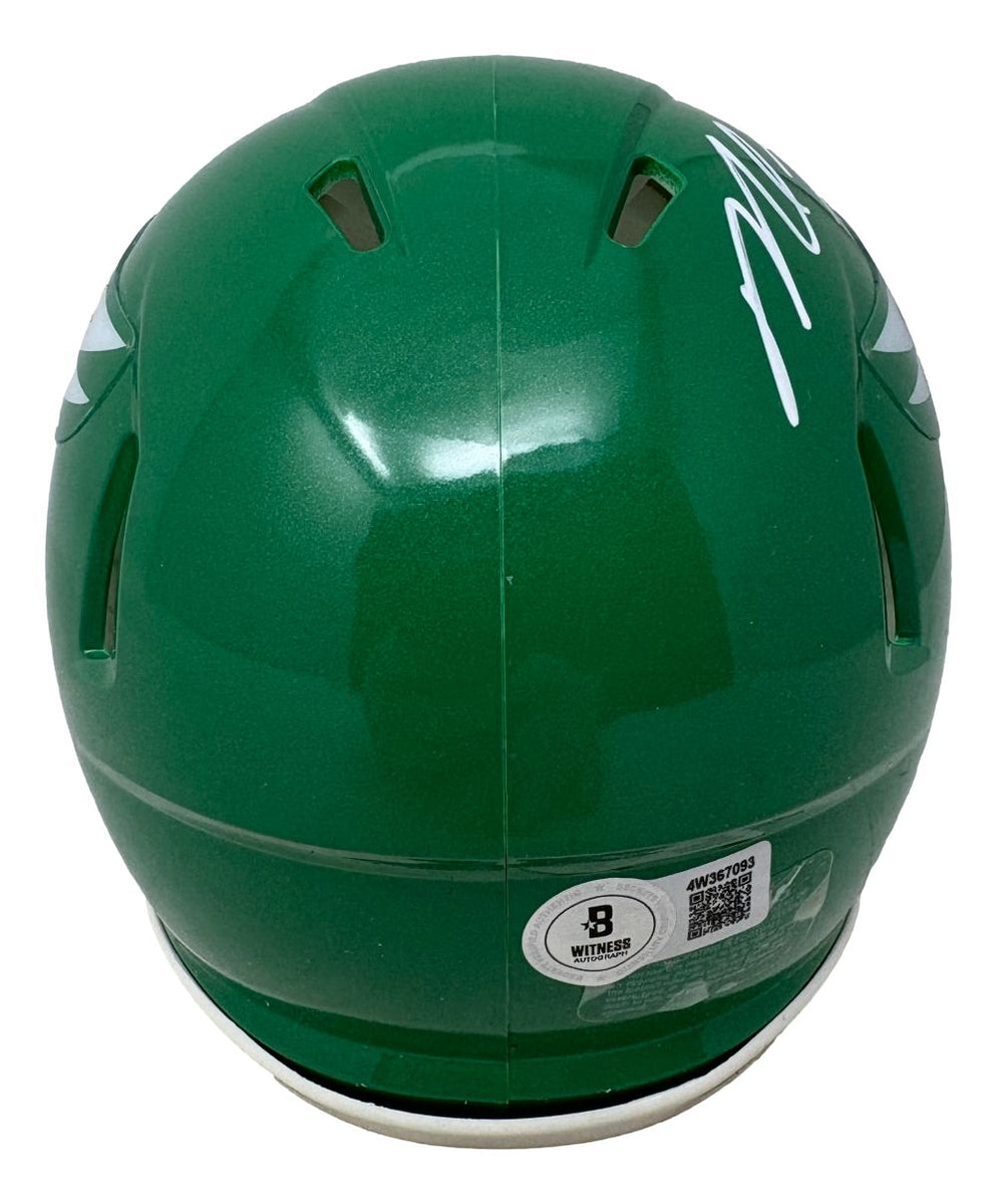 Michael Vick Signed Philadelphia Eagles Kelly Green Mini Speed Helmet ...