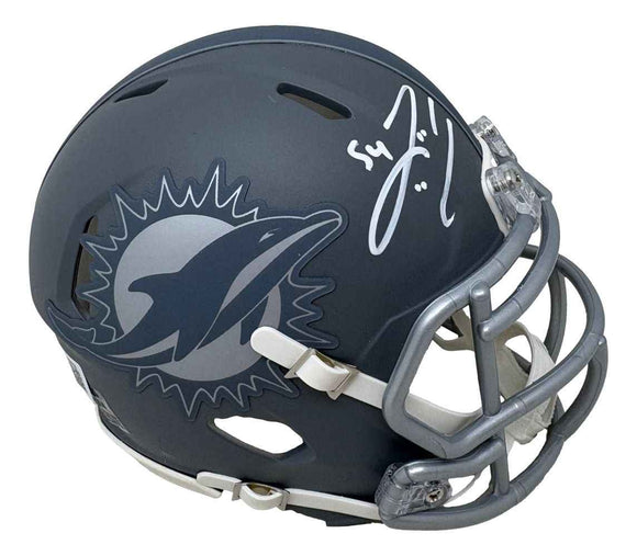 Zach Thomas Signed Miami Dolphins Slate Mini Speed Helmet BAS - Sports ...
